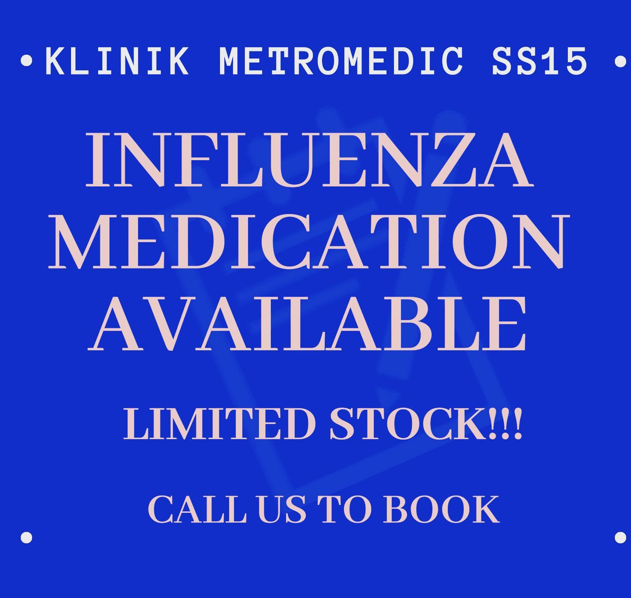 Influenza Test and Treatment - Clinik Metromedic SS15 Subang Jaya ...